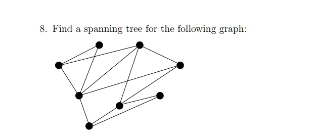 SOLVED: Find a spanning tree for the following graph: