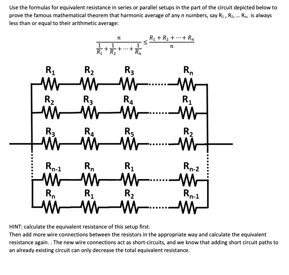 SOLVED: Use the formulas for equivalent resistance in series or ...