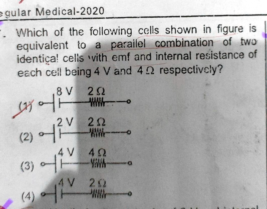 egular Medical-2020 -. Which of the following cells shown in figure is ...