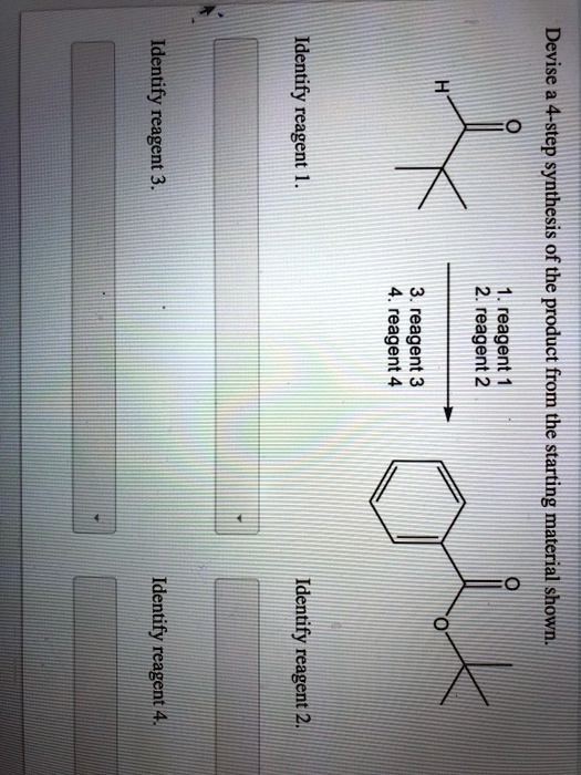 Devise a 4-step synthesis of the product from the starting material ...
