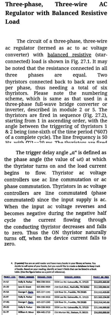 SOLVED: Three-phase, Three-wire AC Regulator with Balanced Resistive ...