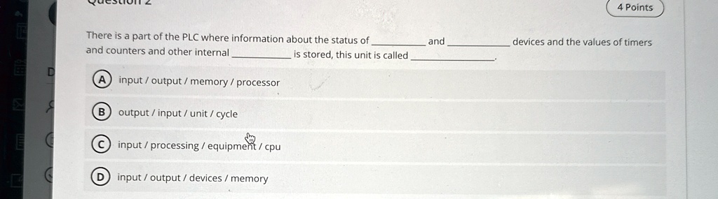there is a part of the plc where information about the status of input ...