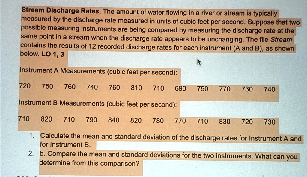 stream discharge rates the amount of water flowing in a river or stream ...