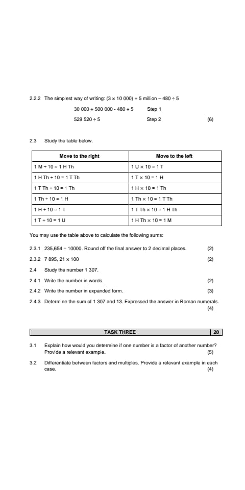 SOLVED: 2.2.2 The simplest way of writing: (3 × 10000)+5 million -480 ÷ 5 30000+500000-480 ÷ 5 ...