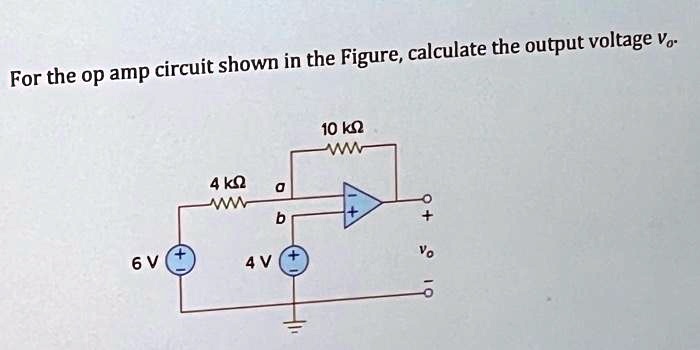 For the op amp circuit shown in the Figure, calculate the output voltage vo.