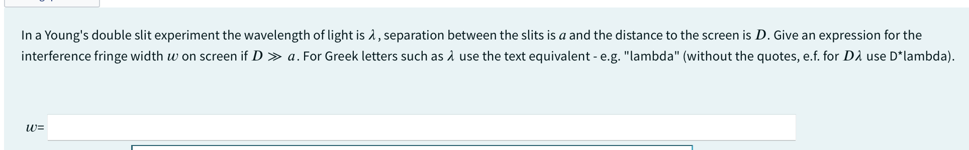 In a Young's double slit experiment the wavelength of light is λ ...