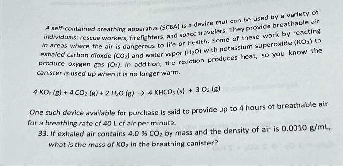 SOLVED: For a breathing rate of 40 L of air per minute, what is the ...