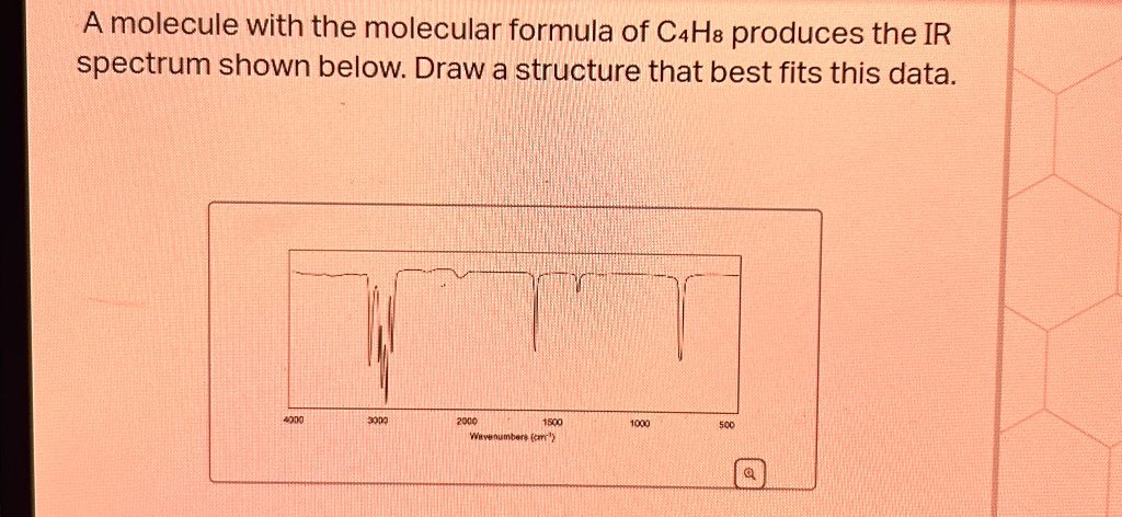 a molecule with the molecular formula of c4h8 produces the ir spectrum ...