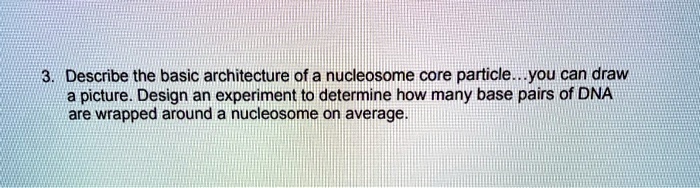 SOLVED:Describe the basic architecture of a nucleosome core particle ...