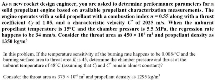 As a new rocket design engineer, you are asked to determine...