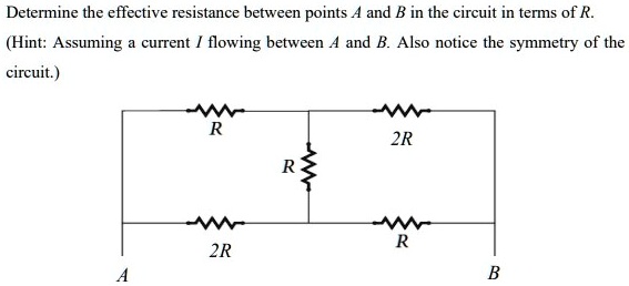 determine the effective resistance between points a and b in the ...