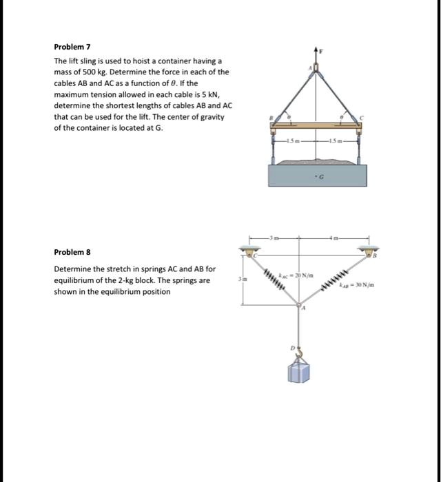 SOLVED: Problem The lift sling usedto hoist container having cs of 500 ...