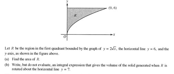 SOLVED: Let R be the region in the first quadrant bounded by the graph of y=2 √(x), the ...