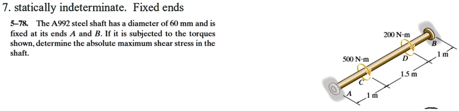[GET ANSWER] 7 statically indeterminate fixed ends 5 78 the a992 steel ...
