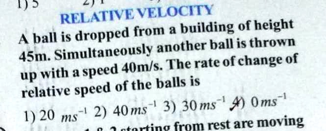 SOLVED: A ball is dropped from a building of height 45 m ...