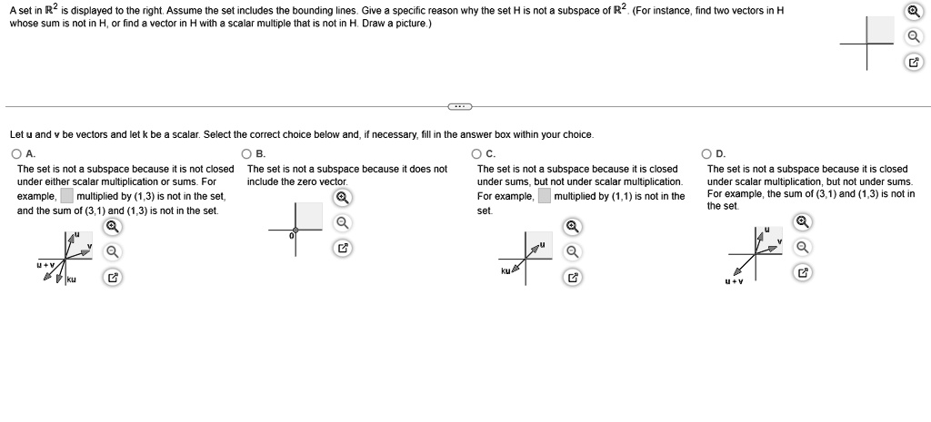 SOLVED: A set in IR2 is displayed to the right. Assume the set includes the bounding lines. Give ...