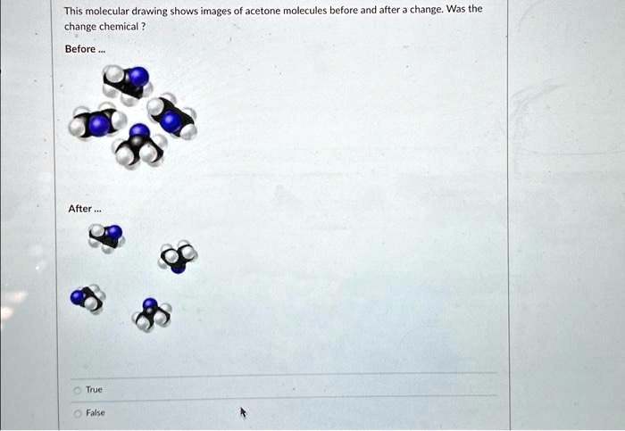 SOLVED: Texts: This molecular drawing shows images of acetone molecules ...