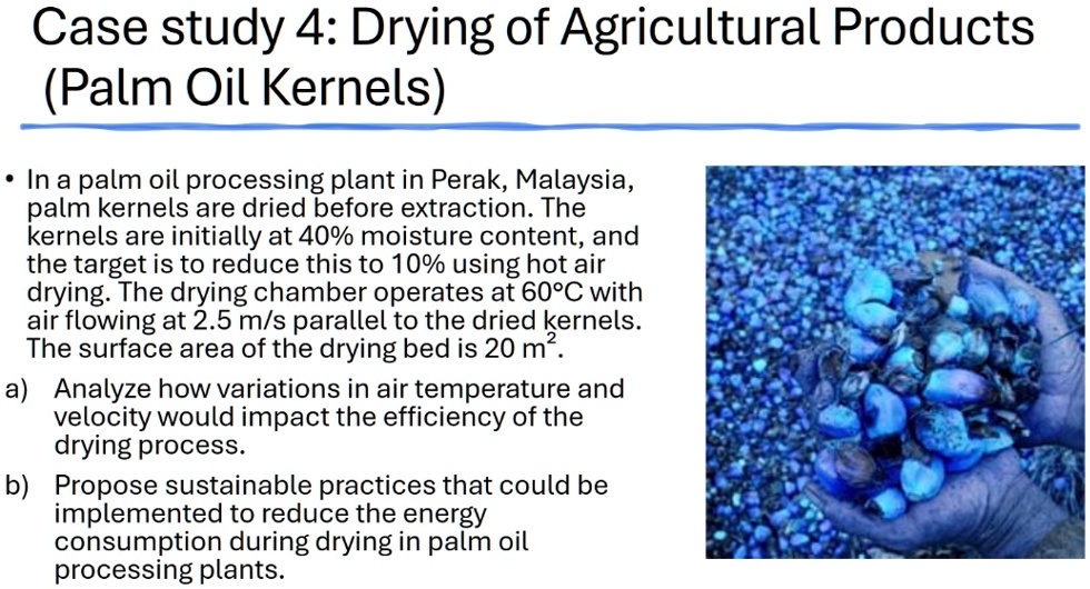 case study 4 drying of agricultural products palm oil kernels in a palm ...