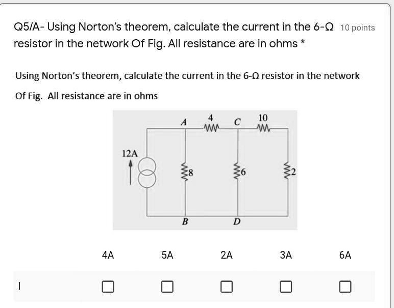 SOLVED: Using Norton's theorem, calculate the current in the 60 Î© resistor in the network of ...