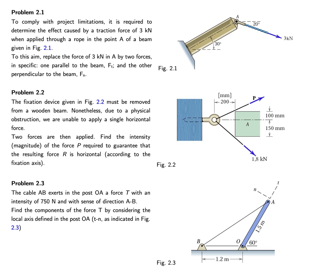 Problem 2.1 To comply with project limitations, it is required to ...