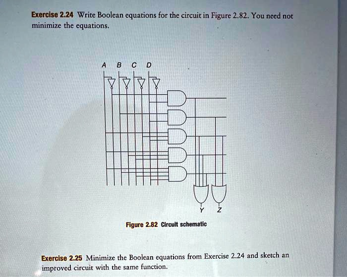 Solved Exercise 224 Write Boolean Equations For The Circuit In Figure 282 You Need Not 