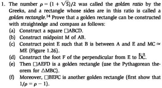 the number p 1 v52 was called the golden ratio by the greeks and ...