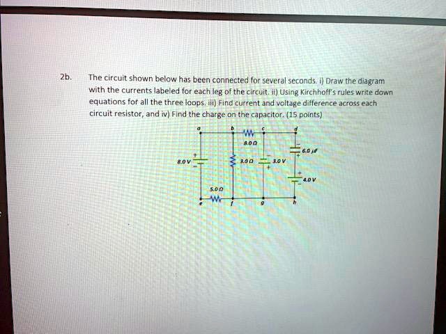 SOLVED: The circuit shown below has been connected for several seconds. Draw the diagram with ...