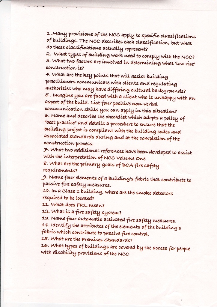 SOLVED: HIA CPCCBC4001A Apply building codes and standards to the ...