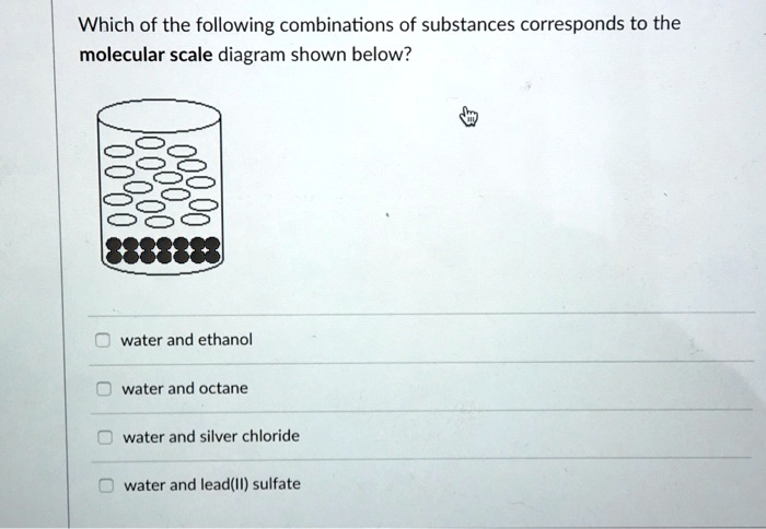 SOLVED: Which of the following combinations of substances corresponds ...