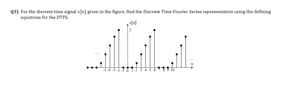 q3 for the discrete time signal xn given in the figure find the discrete time fourier series ...