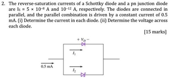 2. The reverse-saturation currents of a Schottky diode and a pn ...