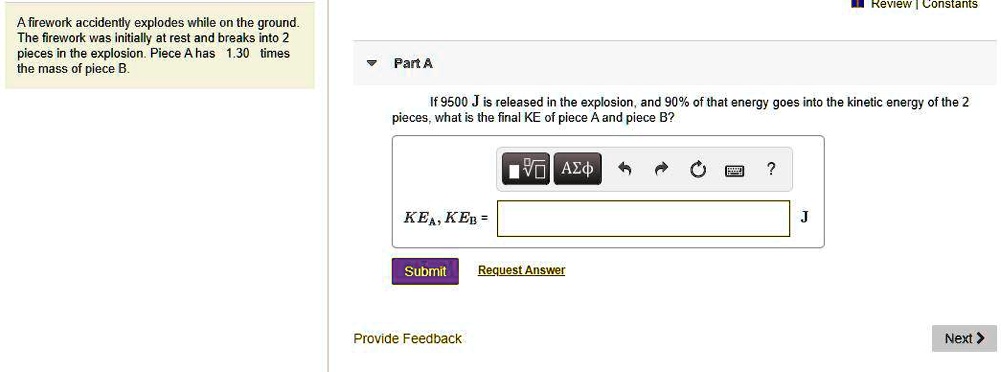 SOLVED: A firework accidentally explodes while on the ground. The ...