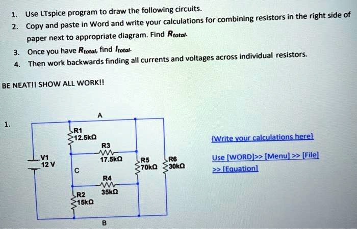 1. Use LTspice program to draw the following circuits. 2....