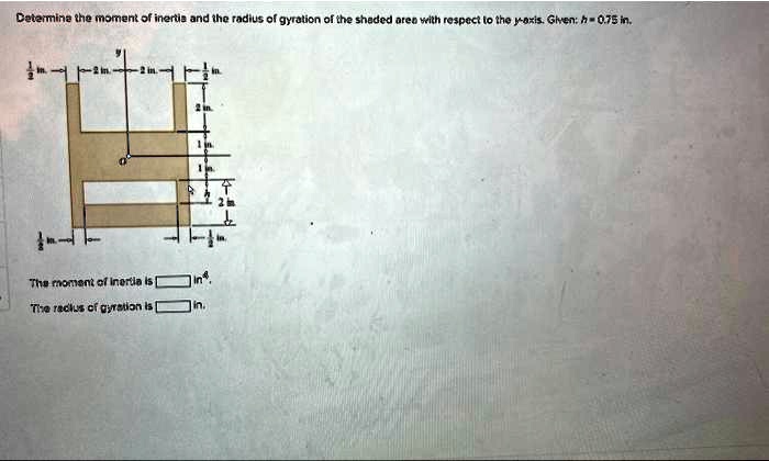 SOLVED: Text: Determine the moment of inertia and the radius of gyration of the shaded area with ...