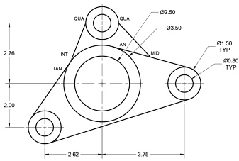 SOLVED: Draw the object shown below in AutoCAD. Go step by step how you ...