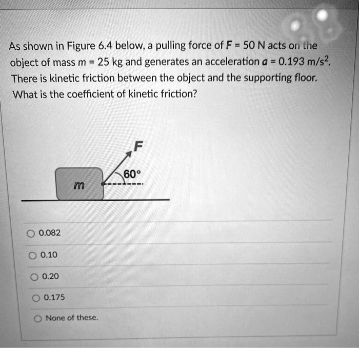 Solved As Shown In Figure 6 4 Below A Pulling Force Of F 50 Nacts On