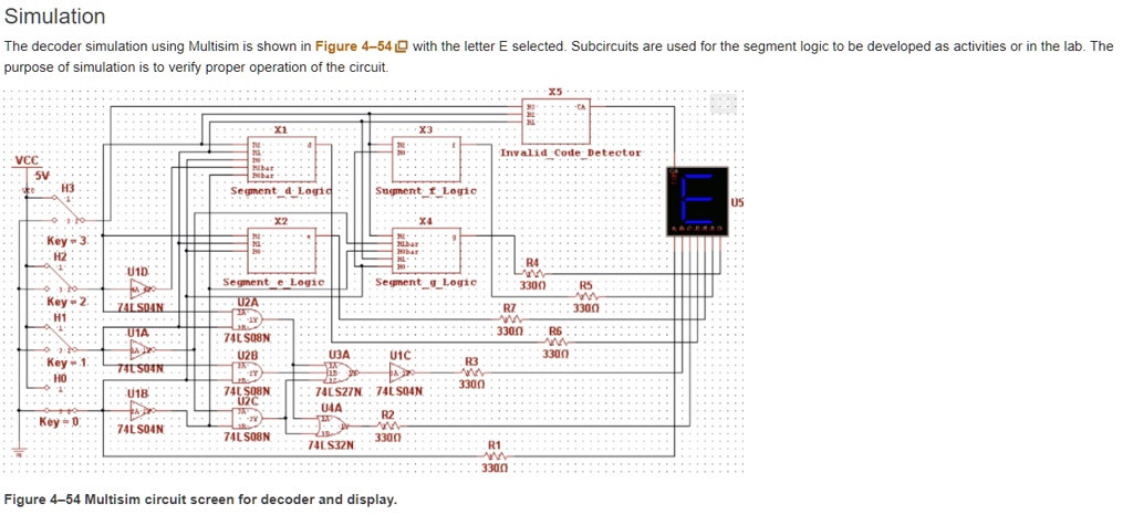 Simulation The decoder simulation using Multisim is shown in...
