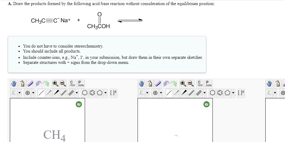 SOLVED: 4. Draw the products formed by the following acid-base reaction ...