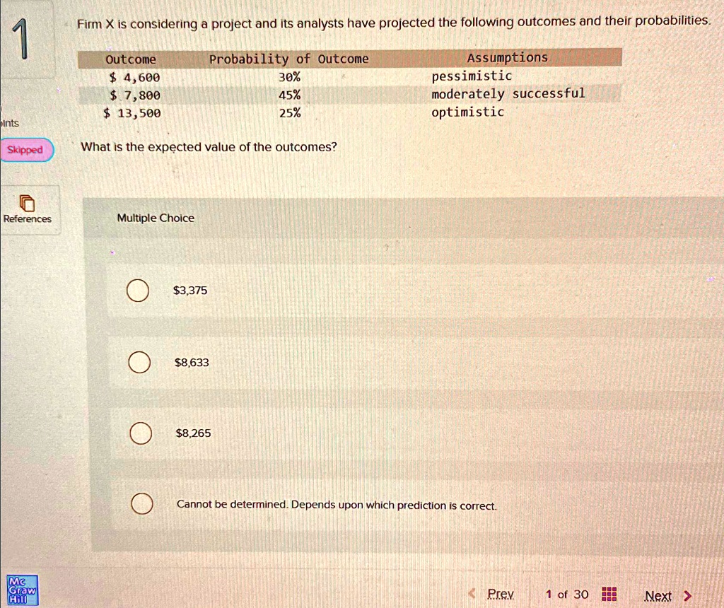 SOLVED: Firm X is considering a project and its analysts have projected ...