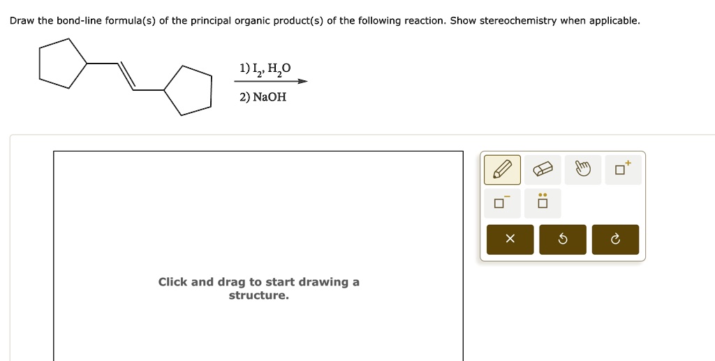 draw the bond line formulas of the principal organic products of the ...