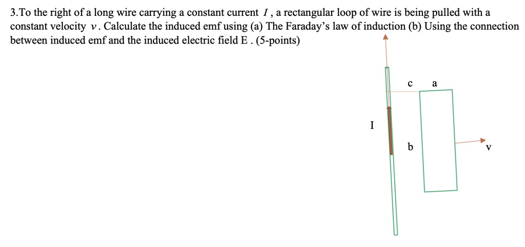 SOLVED: 3. 3.To the right of a long wire carrying a constant current ...