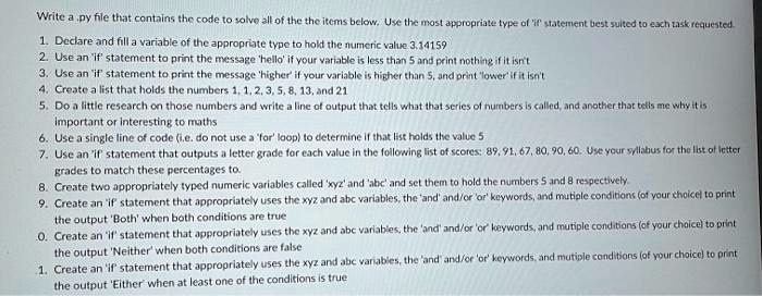 Solved Write A Py File Using Sublime Text With Python For The Steps Below 1 Declare And Fill 9015