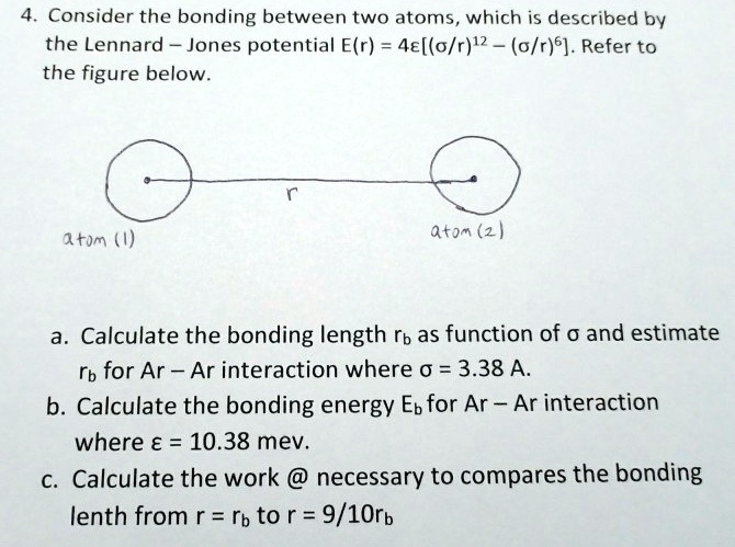 4. Consider the bonding between two atoms, which is described by the ...