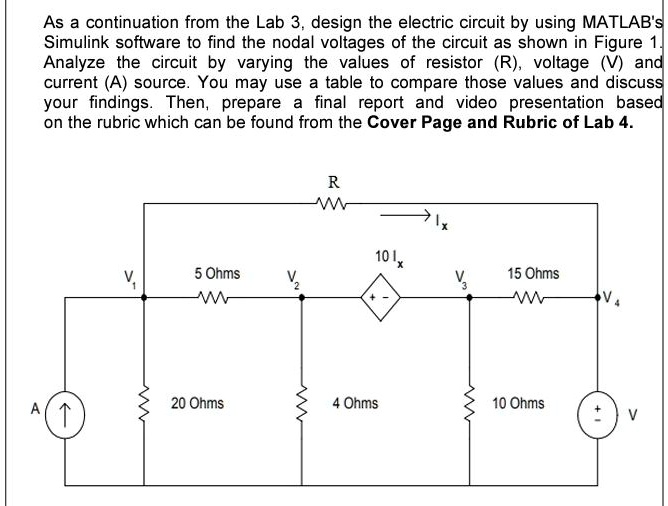 As a continuation from the Lab 3, design the electric circuit by using MATLAB'S Simulink ...