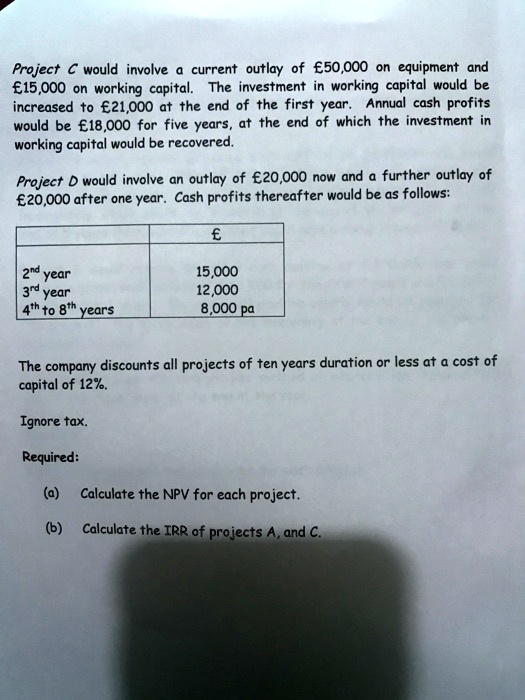 SOLVED: Plant design and economics Project C would involve a current ...