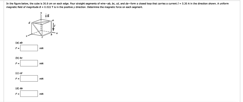 in the figure below the cube is 368cm on each edge four straight segments of wire abbccd and da ...