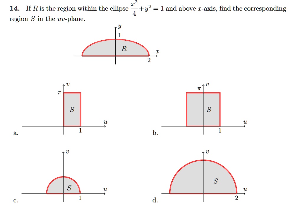 14 if ris the region within the ellipse y 1 and above axis find the ...
