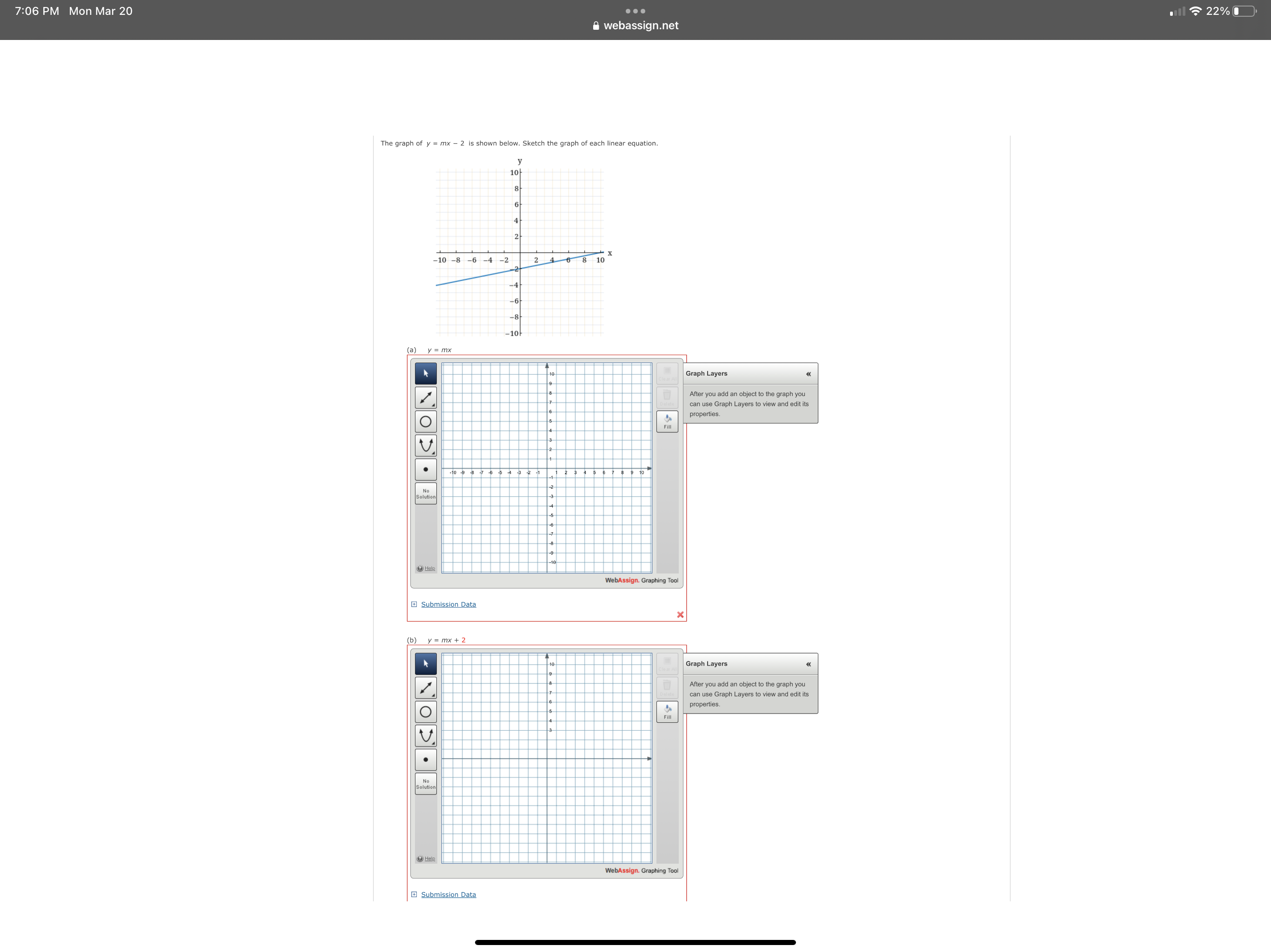 please help sketch the graph of each linear equation ymx y mx2