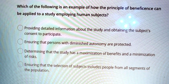 which of the following is an example of how the principle of ...