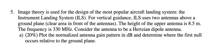 SOLVED: 5. Image theory is used for the design of the most popular ...